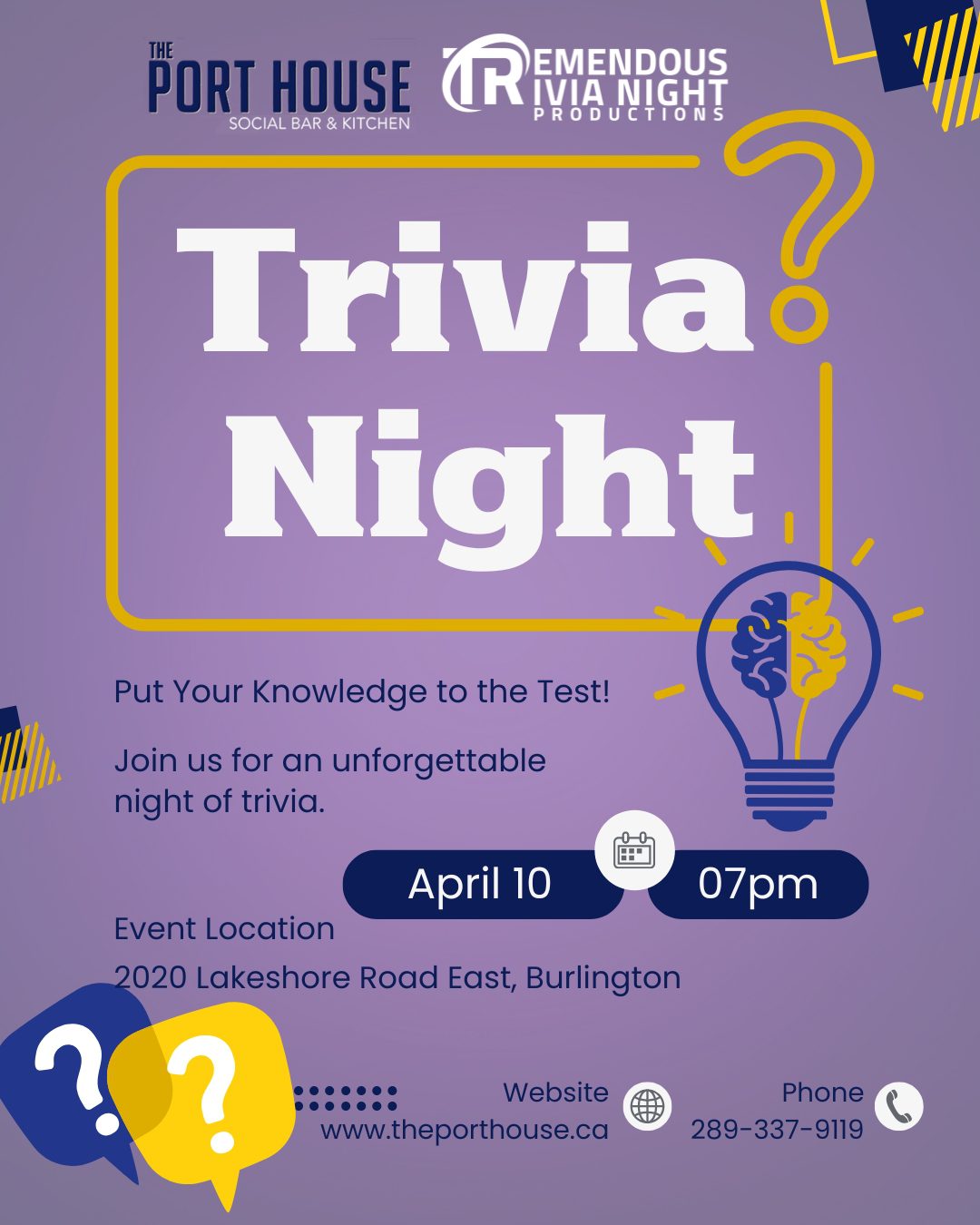 Trivia Night at The Port House | The Port House