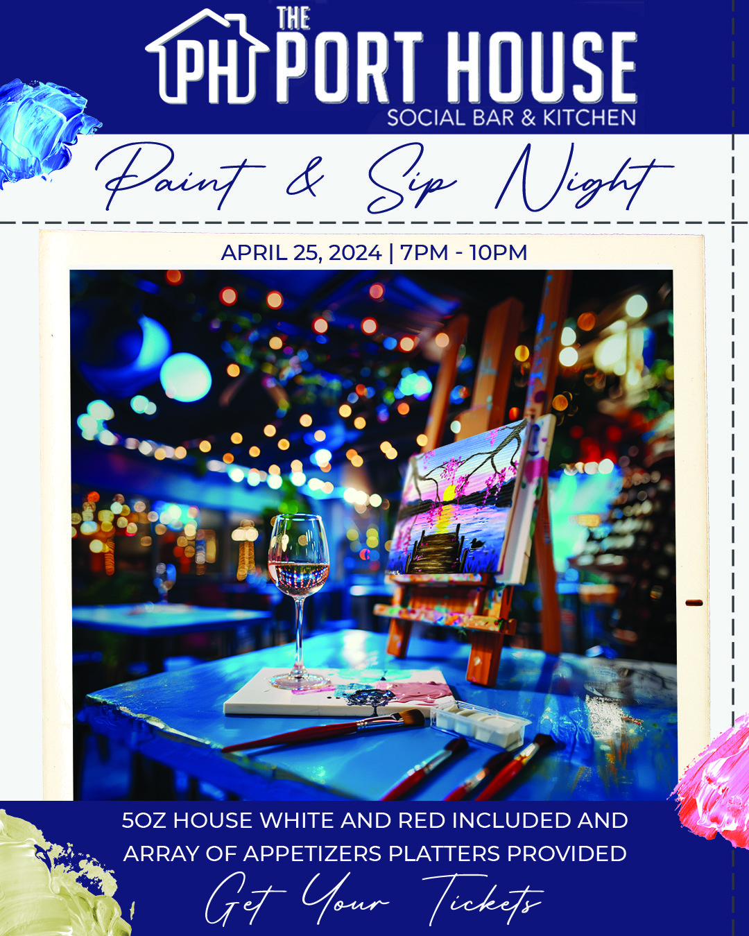 Paint & Sip Night at The Port House Social Bar and Kitchen | The Port House